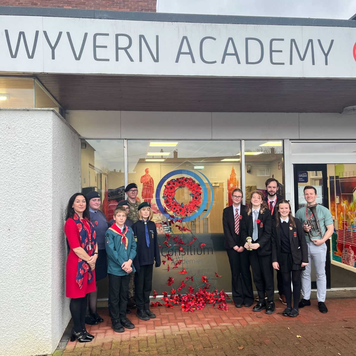 Wyvern Academy - Wyvern Academy create poppy display for the fallen